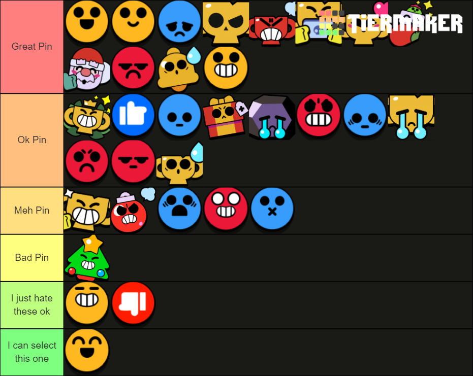 Brawl Stars Player Pins Tier List (Community Rankings) - TierMaker