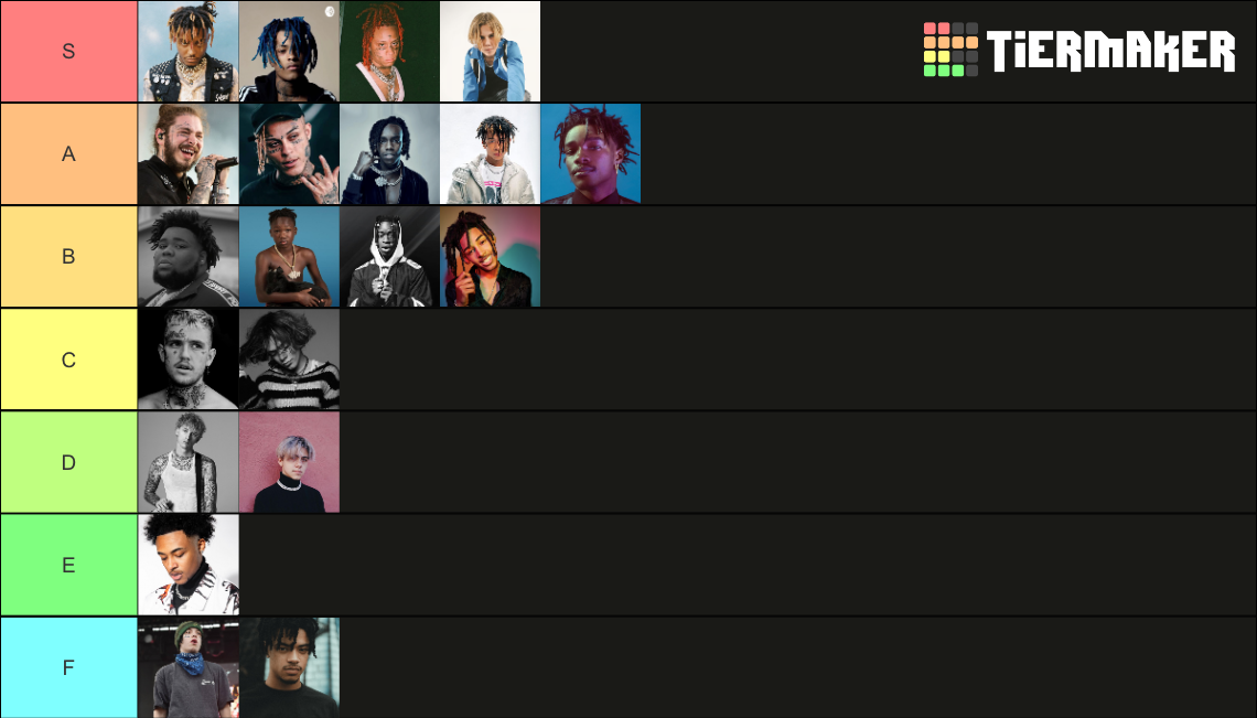 Sad Rappers Tier List (Community Rankings) - TierMaker
