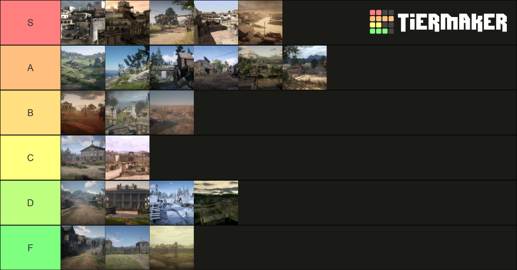 Red Dead Redemption 2 Locations Tier List (Community Rankings) - TierMaker