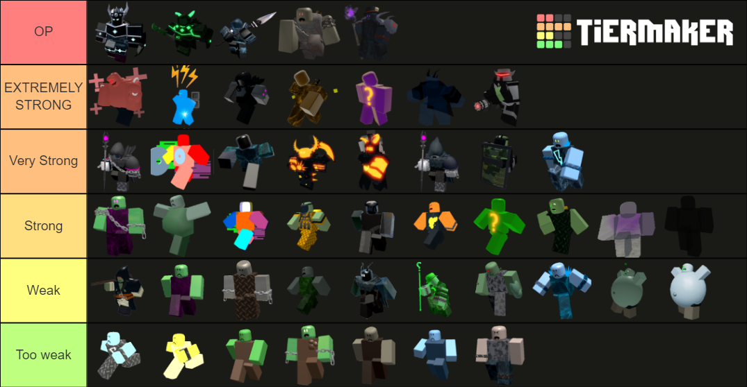 TDS Survival Enemies Tier List (Community Rankings) - TierMaker TDS Survival Enemies Tier List (Community Rankings) - TierMaker