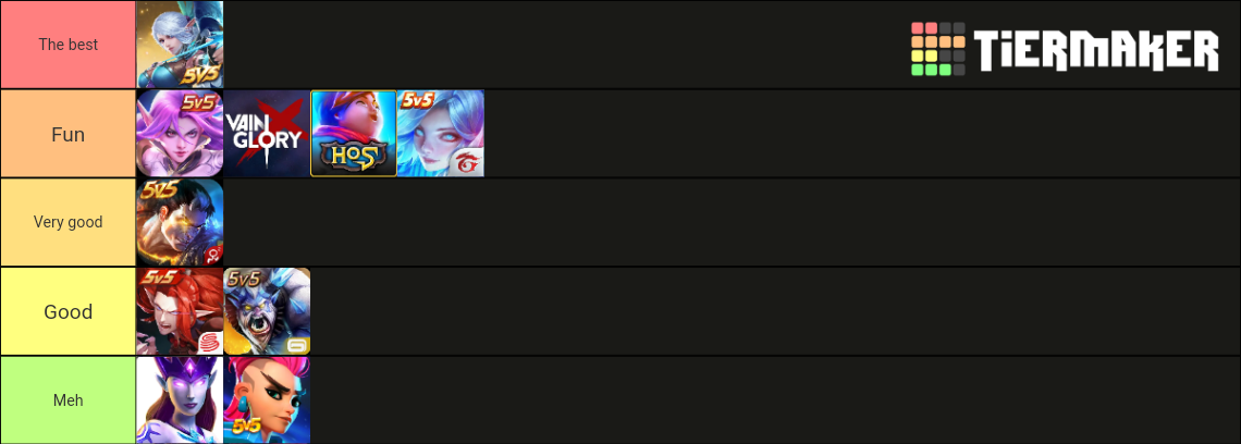 Mobile MOBA Games Tier List (Community Rankings) - TierMaker
