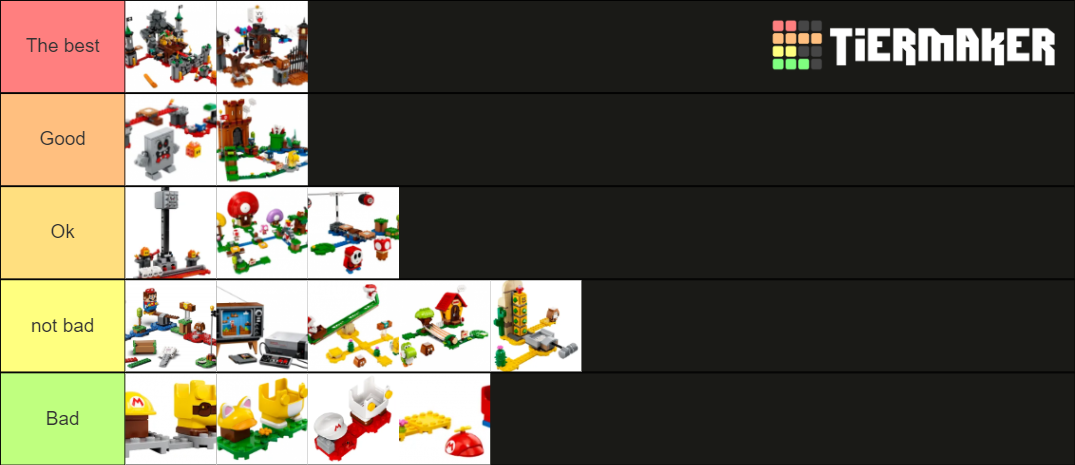 Lego Mario sets Tier List (Community Rankings) - TierMaker