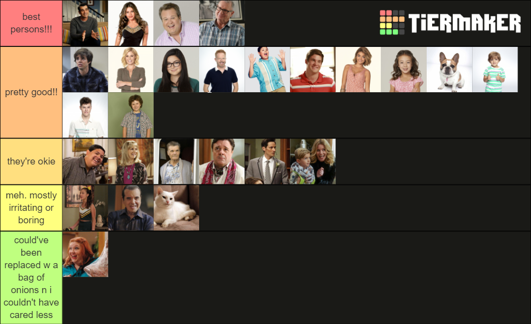 modern family characters ranked Tier List (Community Rankings) - TierMaker