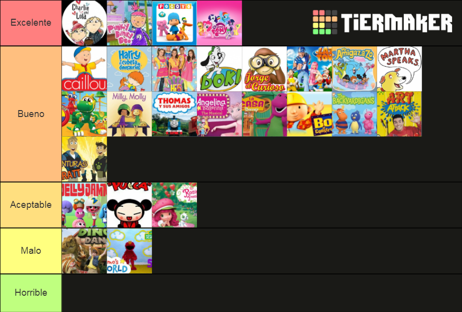 Programas de Discovery Kids Tier List (Community Rankings) - TierMaker