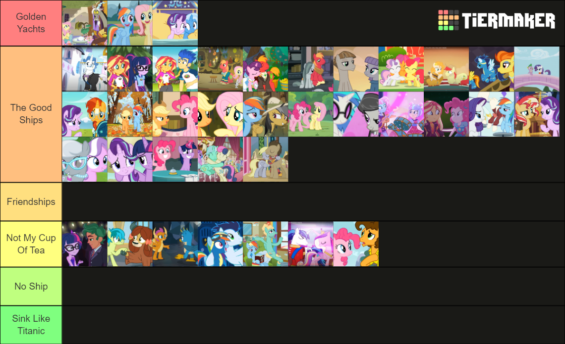 My Little Pony Ships Tier List (Community Rankings) - TierMaker
