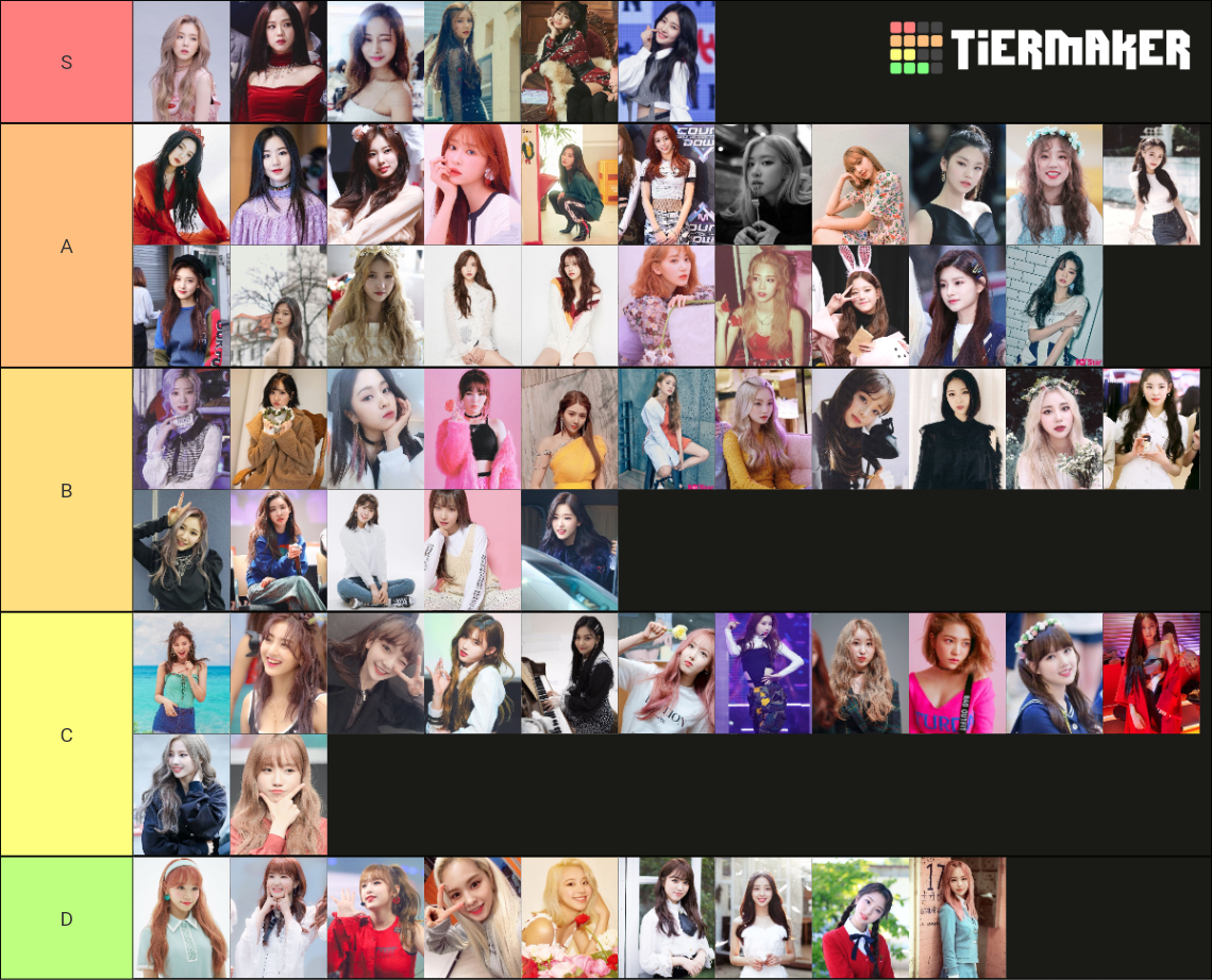 KPop GG Visuals Tier List (Community Rankings) - TierMaker