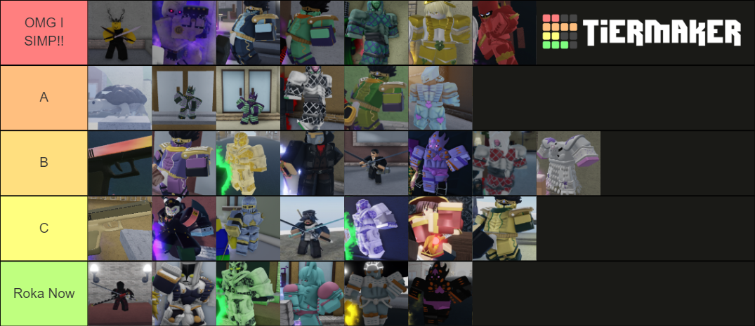 YBA shiny stand tierlist Tier List (Community Rankings) - TierMaker