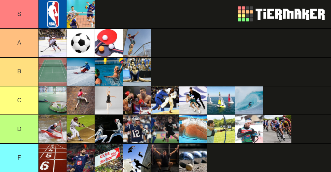 All Sports Tier List (Community Rankings) - TierMaker