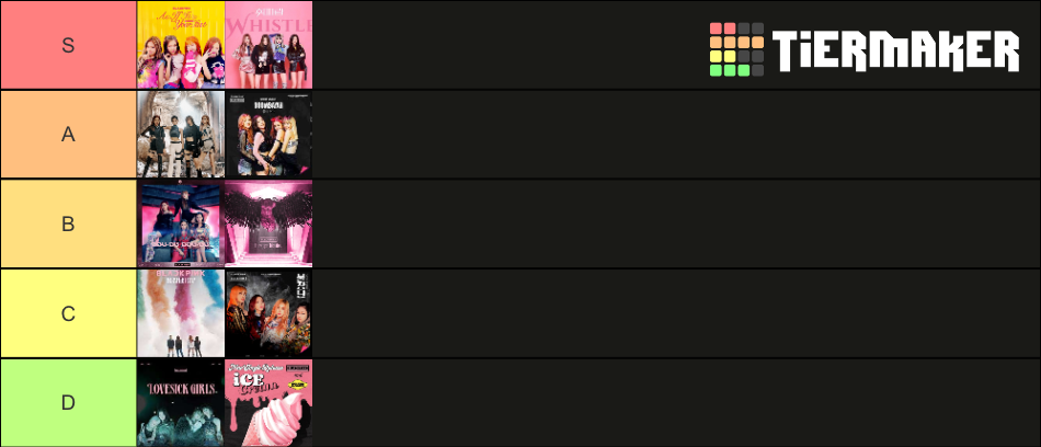 Blackpink Title Tracks Tier List (Community Rankings) - TierMaker