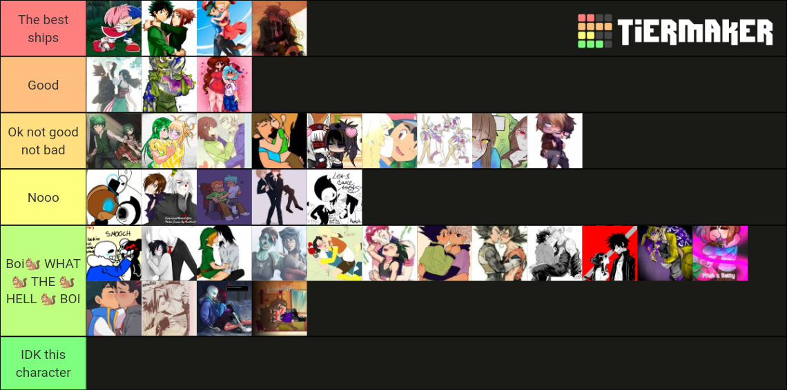 Maga ship anime/games/YouTube Tier List (Community Rankings) - TierMaker