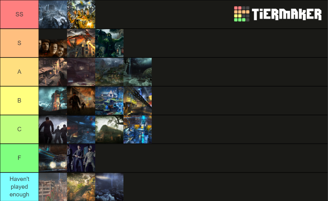 COD Zombies BO1-3 Maps Tier List (Community Rankings) - TierMaker