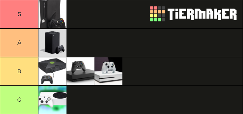 xbox consoles Tier List (Community Rankings) - TierMaker