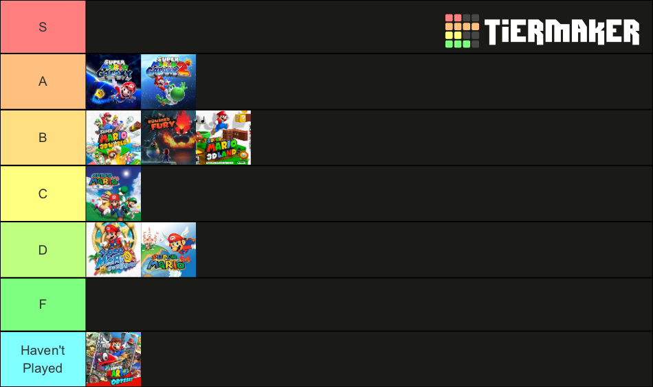 All 3D Mario Games Tier List (Community Rankings) - TierMaker