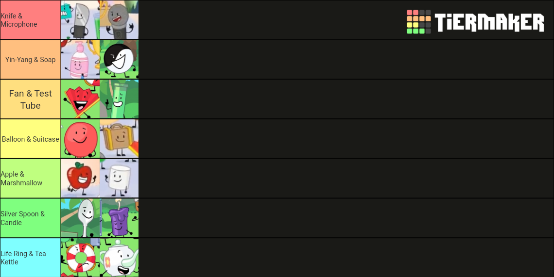 Inanimate Insanity Character list thingy Tier List (Community Rankings ...