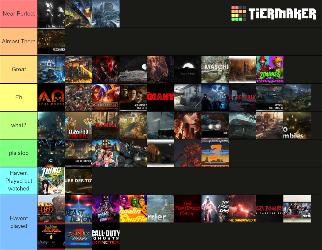 Cod Zombies Tier List (Community Rankings) - TierMaker