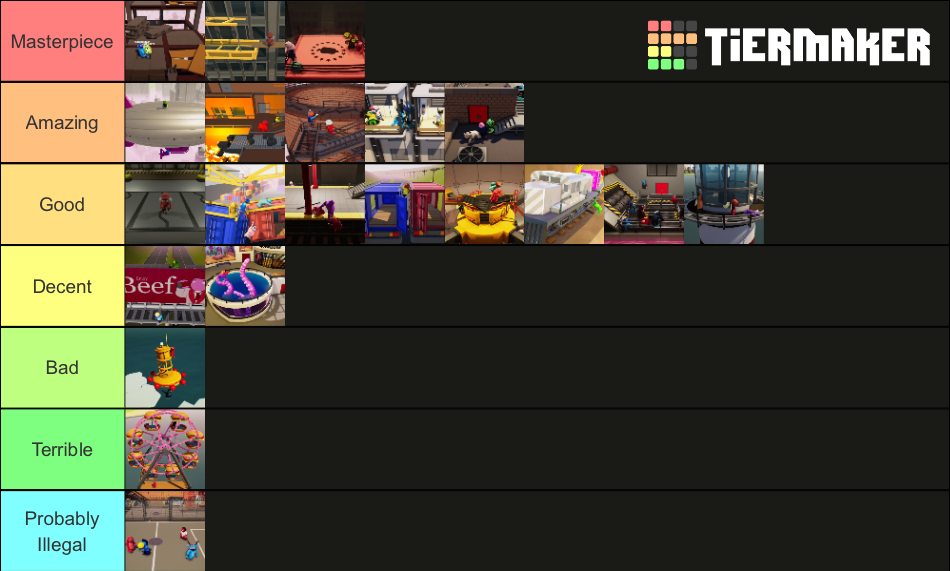 Gang Beasts Stages [DECEMBER 2020] Tier List (Community Rankings ...