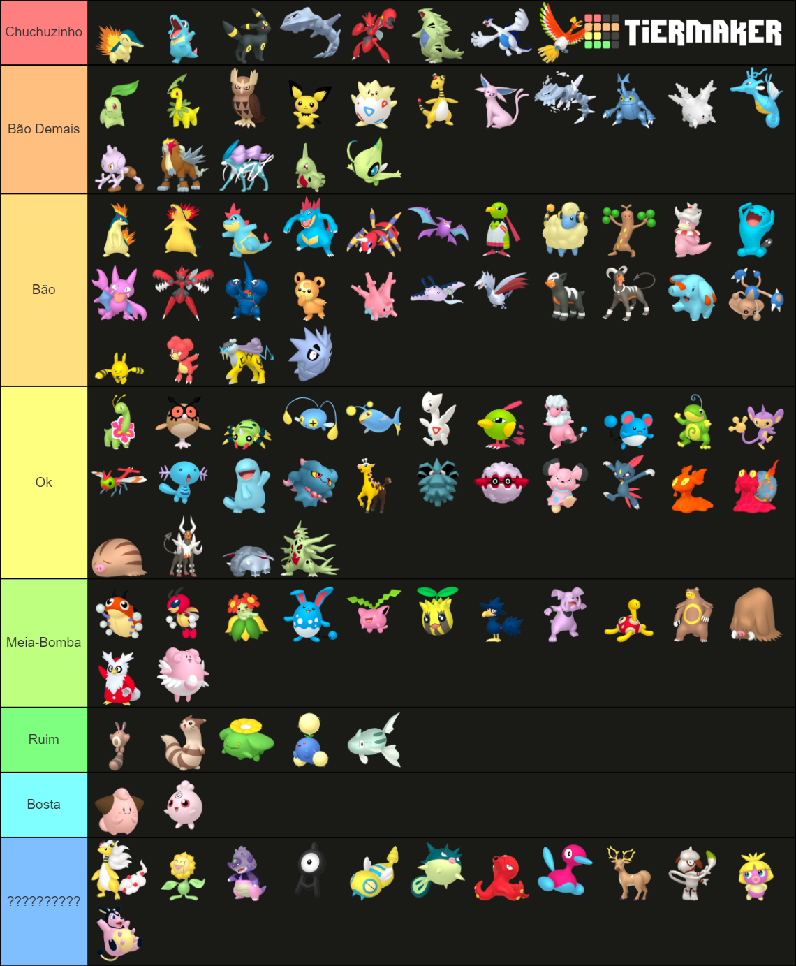 Pokémon Gen II Tier List (Community Rankings) - TierMaker