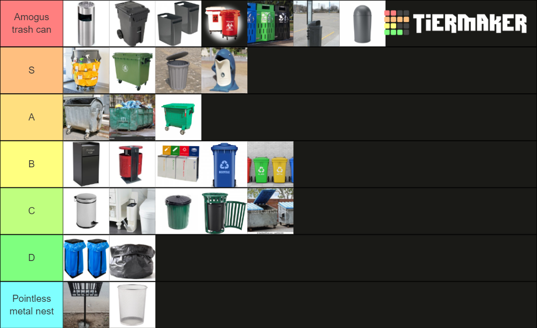 Trash/garbage/misc bin/cans Tier List (Community Rankings) - TierMaker