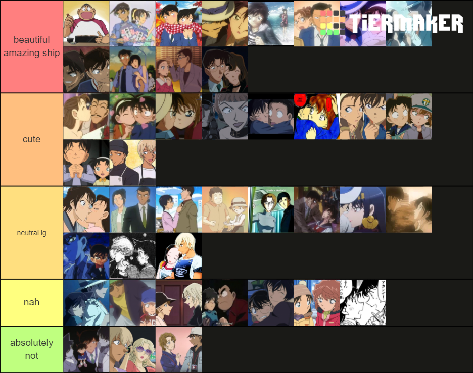 Ships de Detective Conan Tier List (Community Rankings) - TierMaker