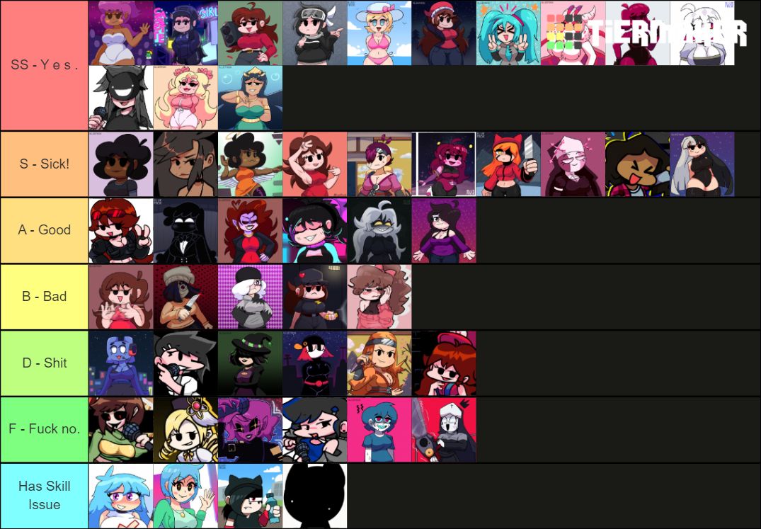 Who's the hottest FNF Girl? Tier List (Community Rankings) - TierMaker