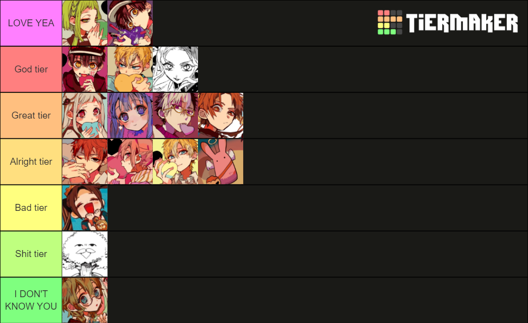 Jibaku Shounen Hanako-kun characters Tier List (Community Rankings ...