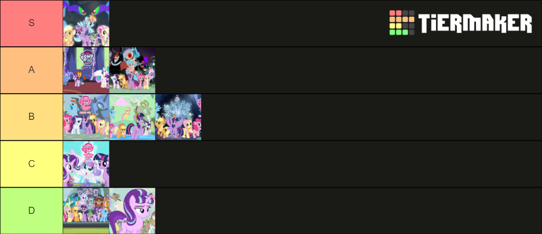 Every Season of MLP Ranked Tier List (Community Rankings) - TierMaker