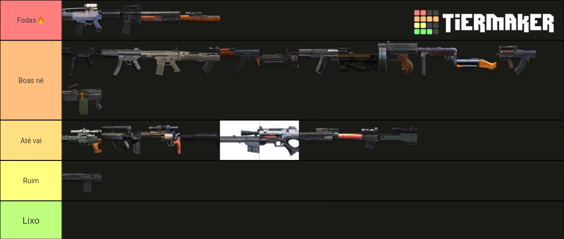 armas free fire Tier List (Community Rankings) - TierMaker