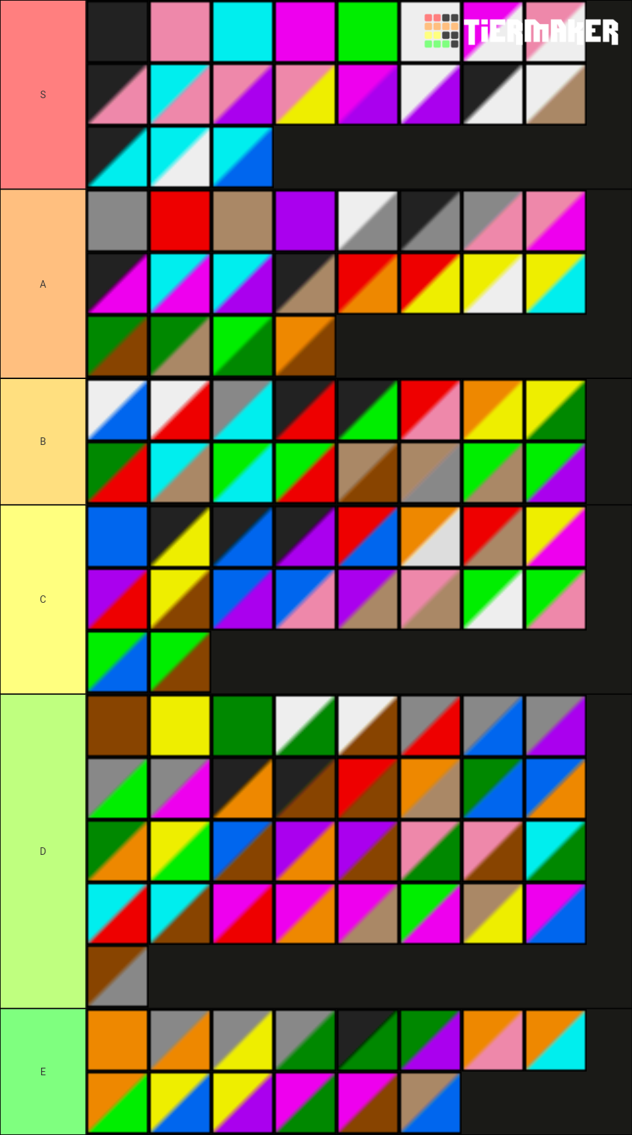 Color Combinations (15 colors) Tier List (Community Rankings) - TierMaker