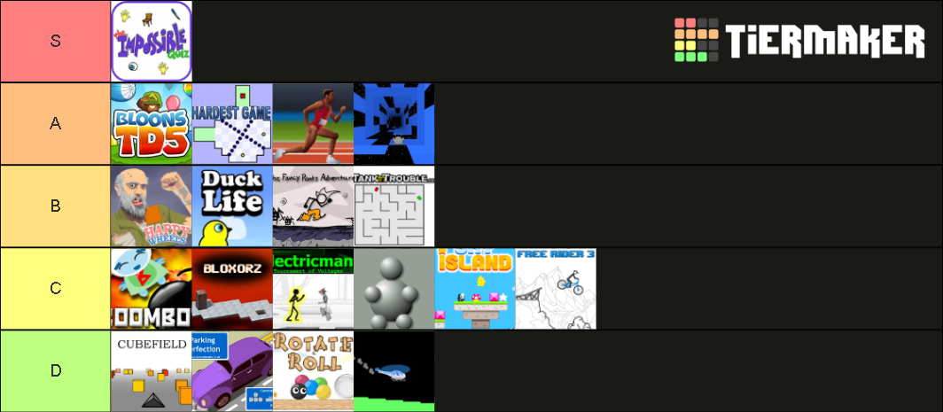Adobe Flash Games Tier List (Community Rankings) - TierMaker