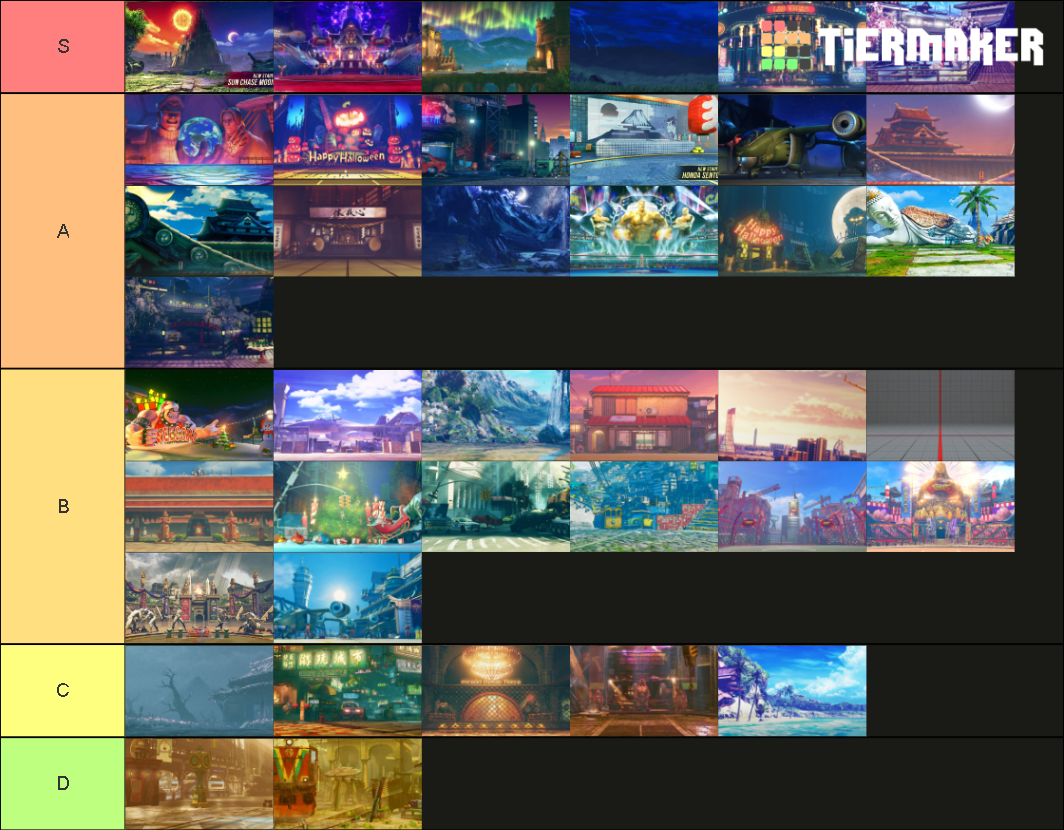 Street Fighter V Stages Tier List (Community Rankings) - TierMaker