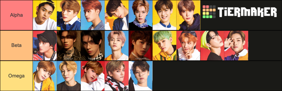 NCT Alpha/Beta/Omega Tier List (Community Rankings) - TierMaker