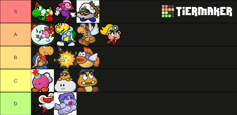 Paper Mario Partners Tier List (Community Rankings) - TierMaker