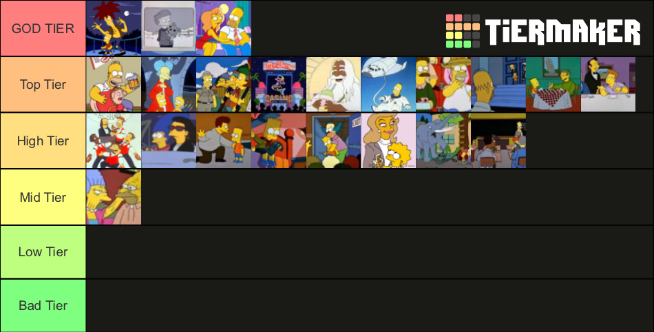 Simpsons Season 5 Tier List (Community Rankings) - TierMaker