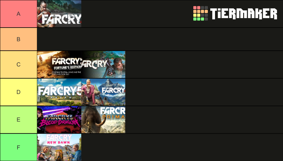 Far Cry Games Tier List (Community Rankings) - TierMaker