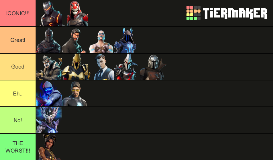 Fortnite Tier 100 Skins (S2-C2S6) Tier List (Community Rankings ...