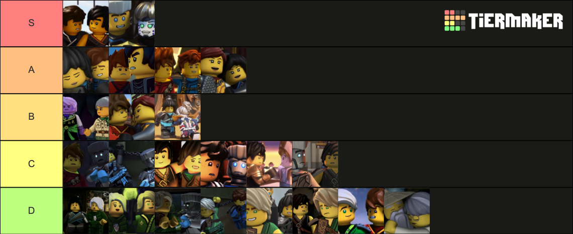 lego ninjago pairings (ships) Tier List (Community Rankings) - TierMaker