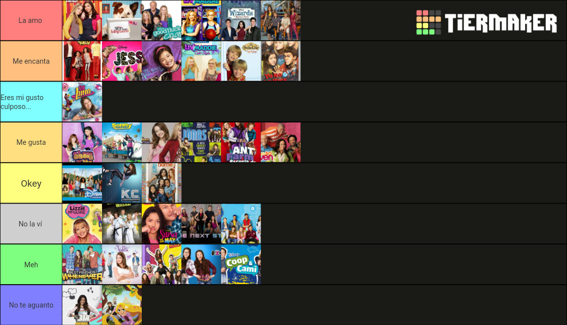 SERIES DE DISNEY CHANNEL Tier List (Community Rankings) - TierMaker