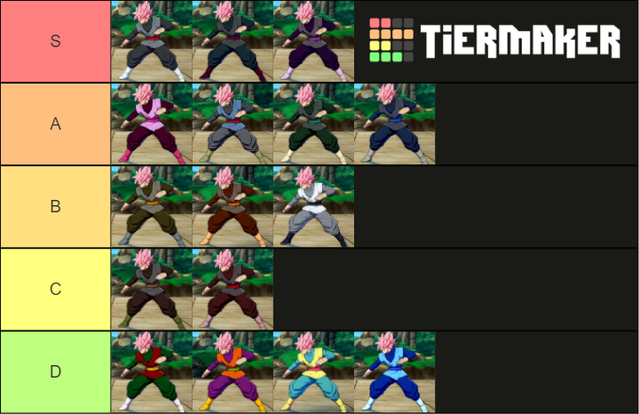 Dbfz Goku black colors Tier List (Community Rankings) - TierMaker