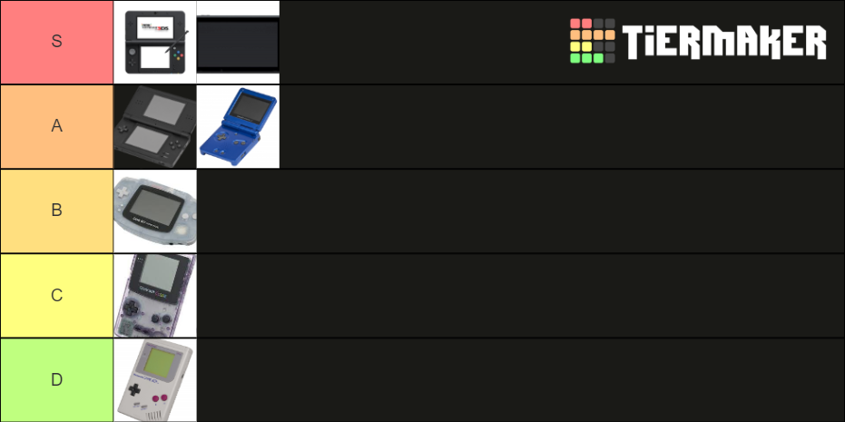 Nintendo Handhelds Tier List (Community Rankings) - TierMaker