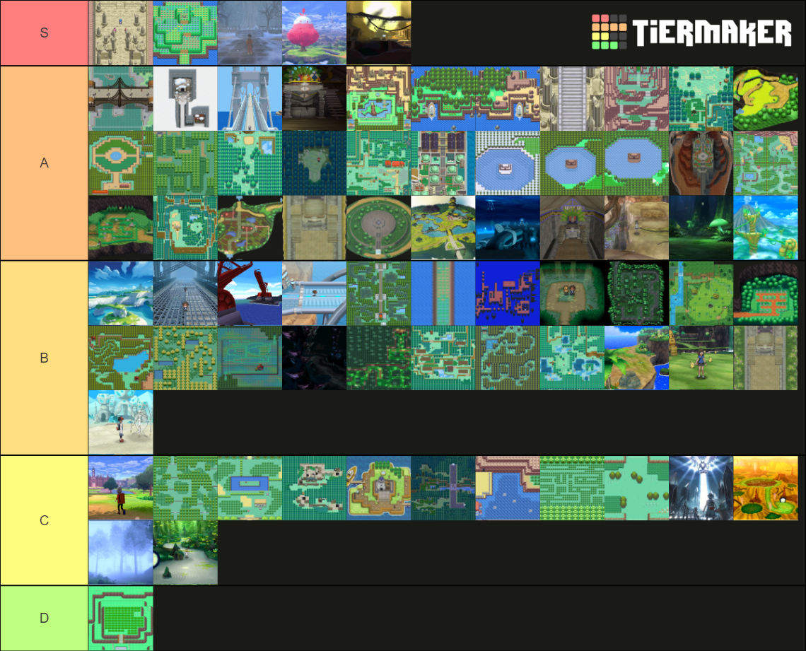 Pokemon outdoor areas Tier List (Community Rankings) - TierMaker