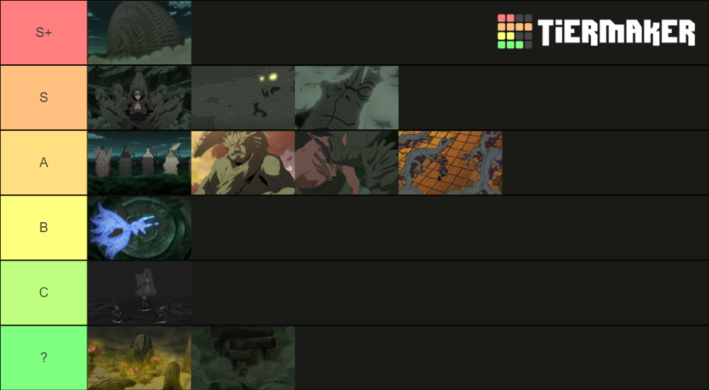 Senju Hashirama jutsu powerlist Tier List (Community Rankings) - TierMaker