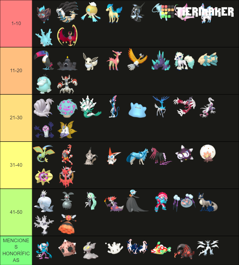 The best 58 Pokémon Shinys Tier List (Community Rankings) - TierMaker