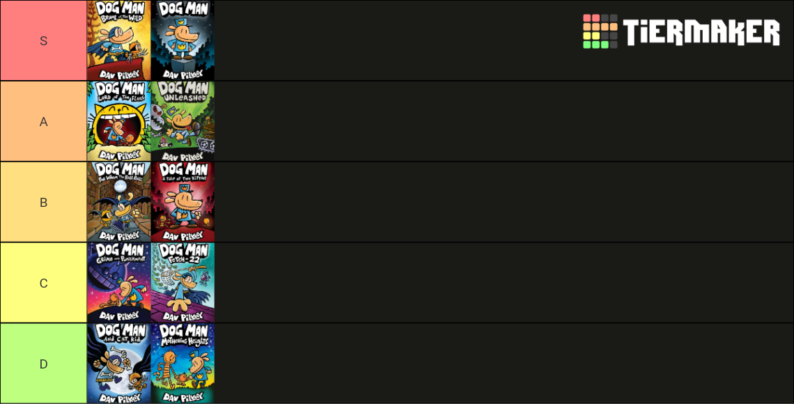 Dog Man Books 1-12 Tier List (Community Rankings) - TierMaker