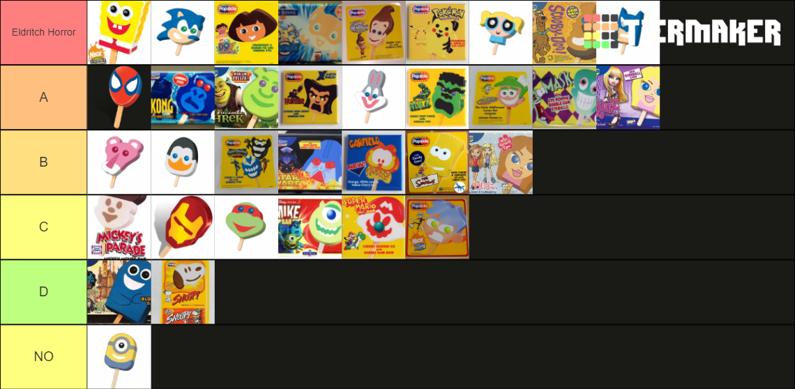 Character Ice Creams Tier List (Community Rankings) - TierMaker