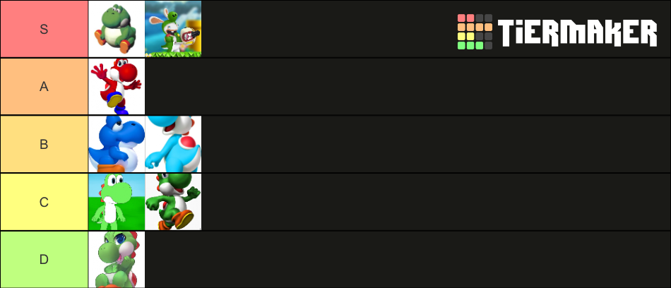 Yoshi Tier List (Community Rankings) - TierMaker