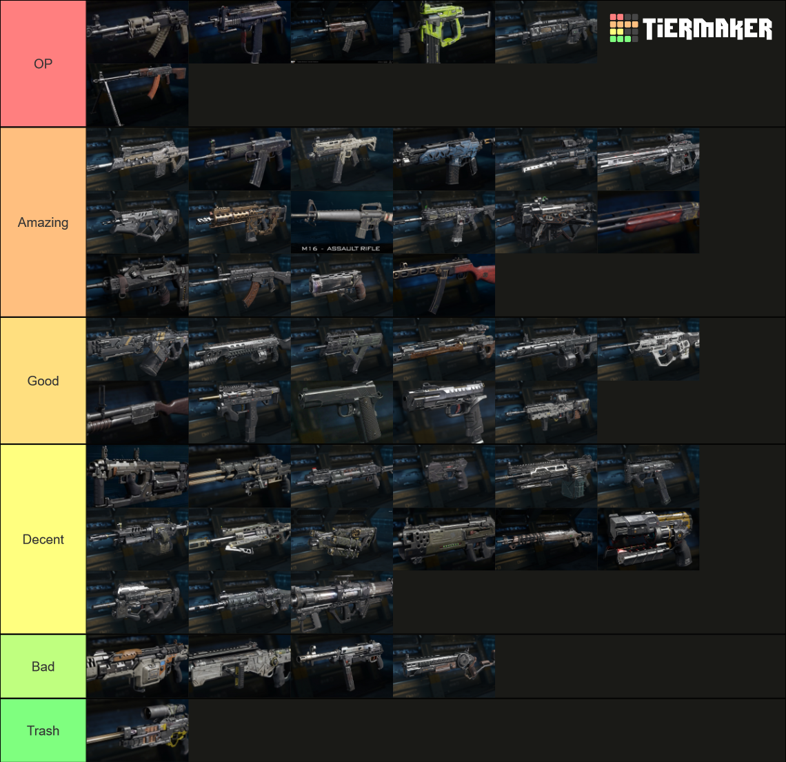 Bo3 Multiplayer Weapon List Tier List (Community Rankings) - TierMaker