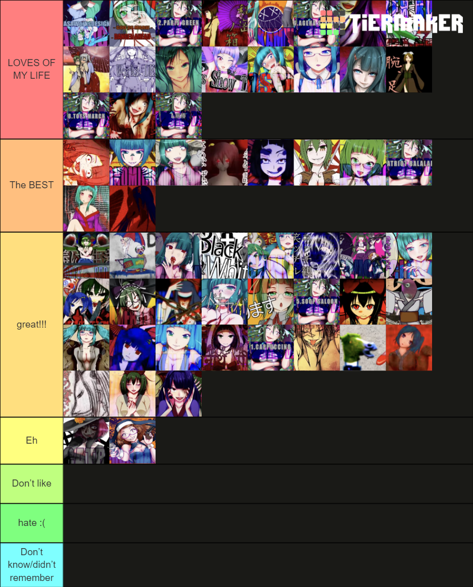 MASA works DESIGN songs Tier List (Community Rankings) - TierMaker