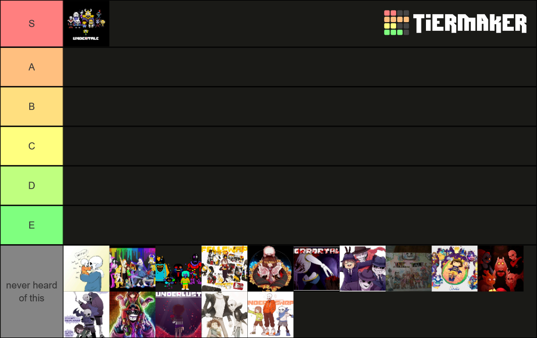 Undertale AUs Tier List (Community Rankings) - TierMaker