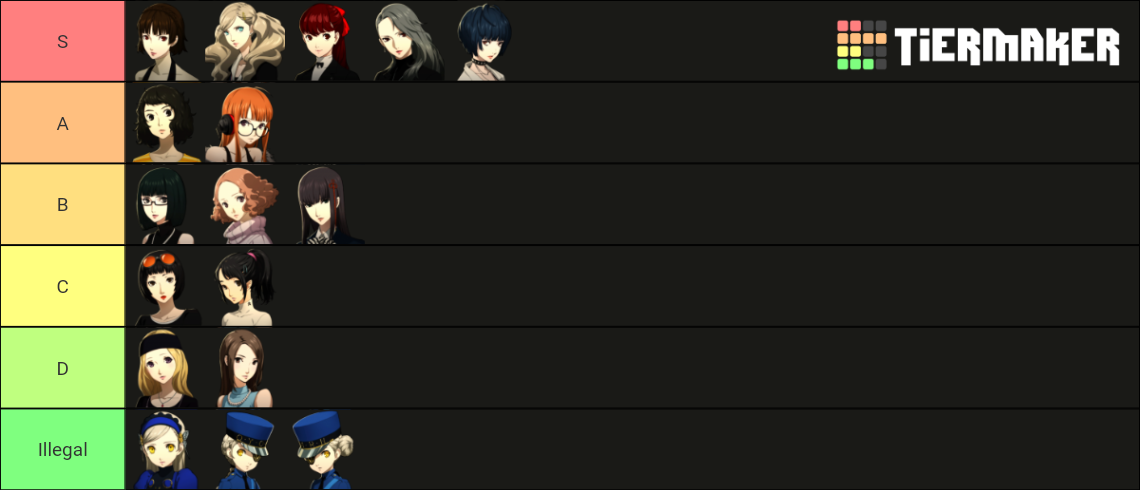 Persona Girls (All Games) Tier List (Community Rankings) - TierMaker