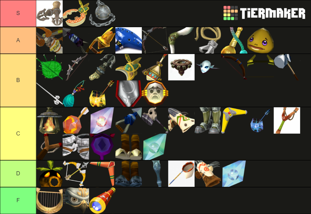 3D Zelda items Tier List (Community Rankings) - TierMaker